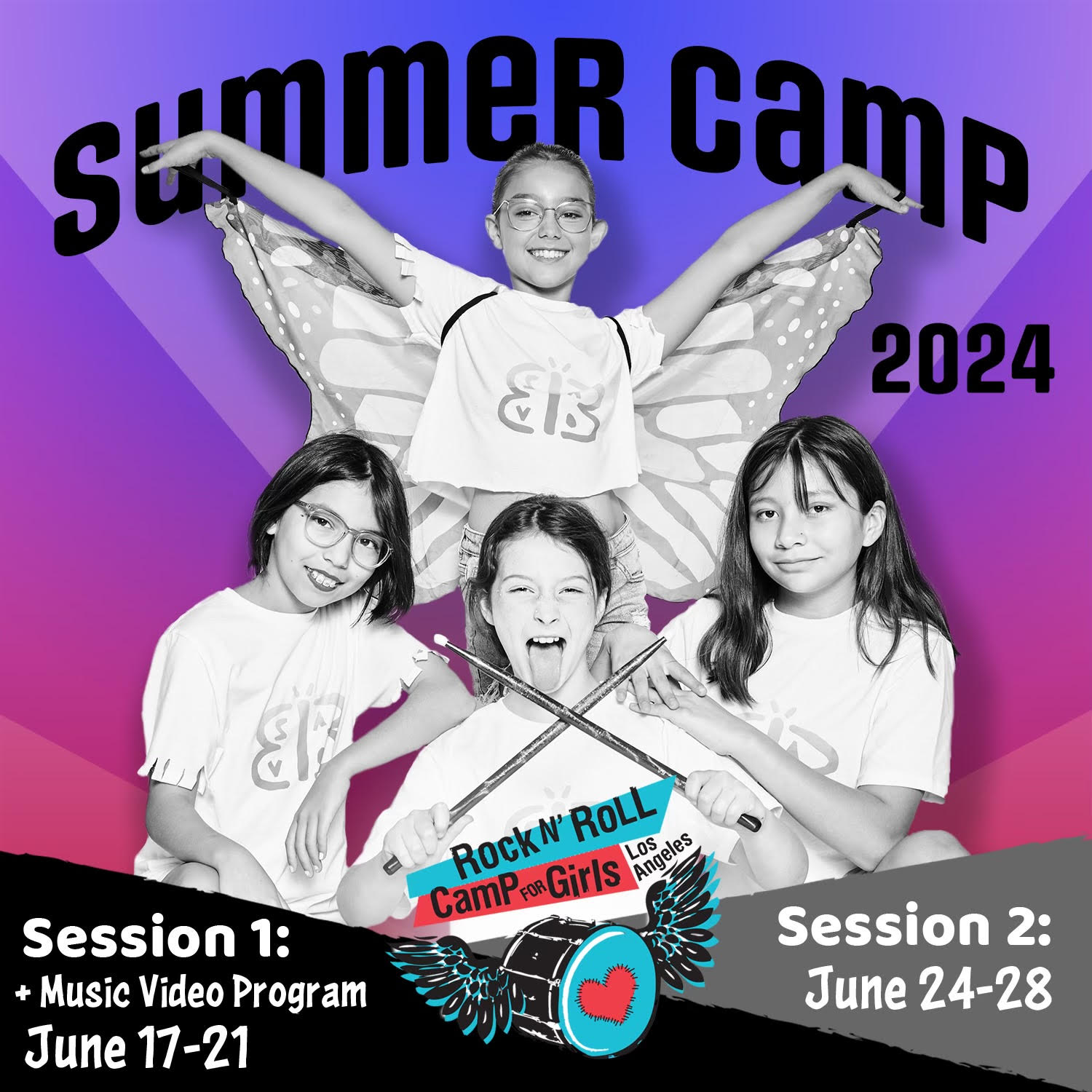 Summer Camp 2024 Dates Are Here! – Rock n' Roll Camp for Girls Los Angeles